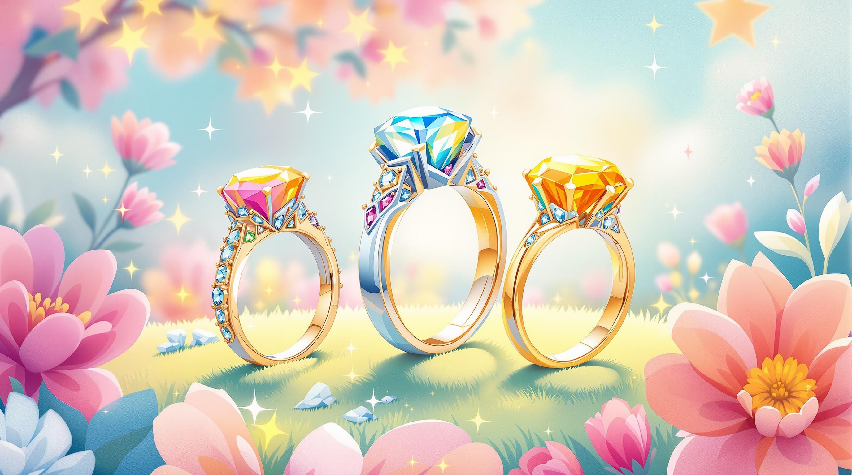 Whimsical Wonders: Playful Engagement Rings for the Quirky Couple – Sermez.com