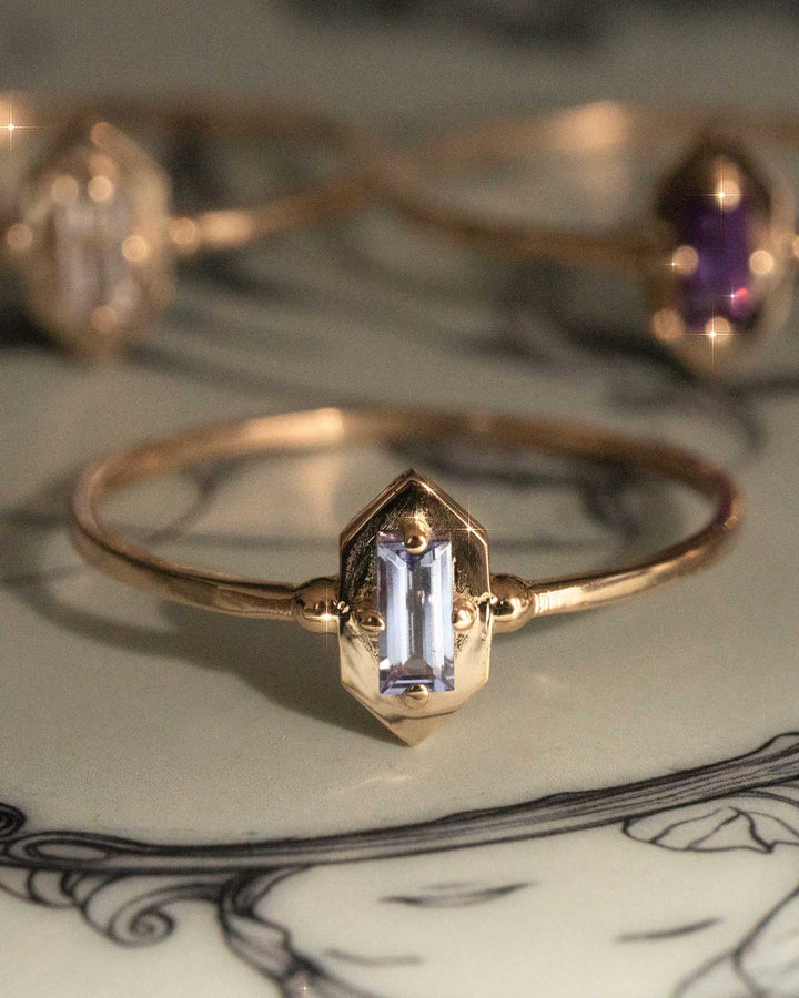 Beauty Elixir Tanzanite Baguette Ring – Sermez.com