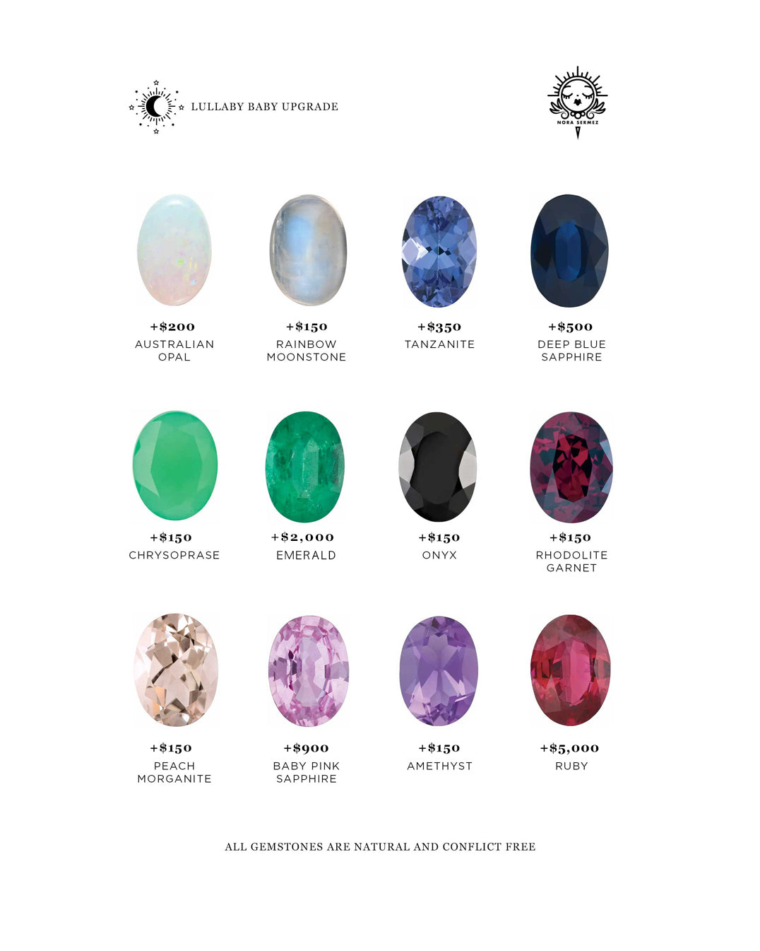 Lullaby Baby Gemstone Upgrade your Ring – Sermez.com