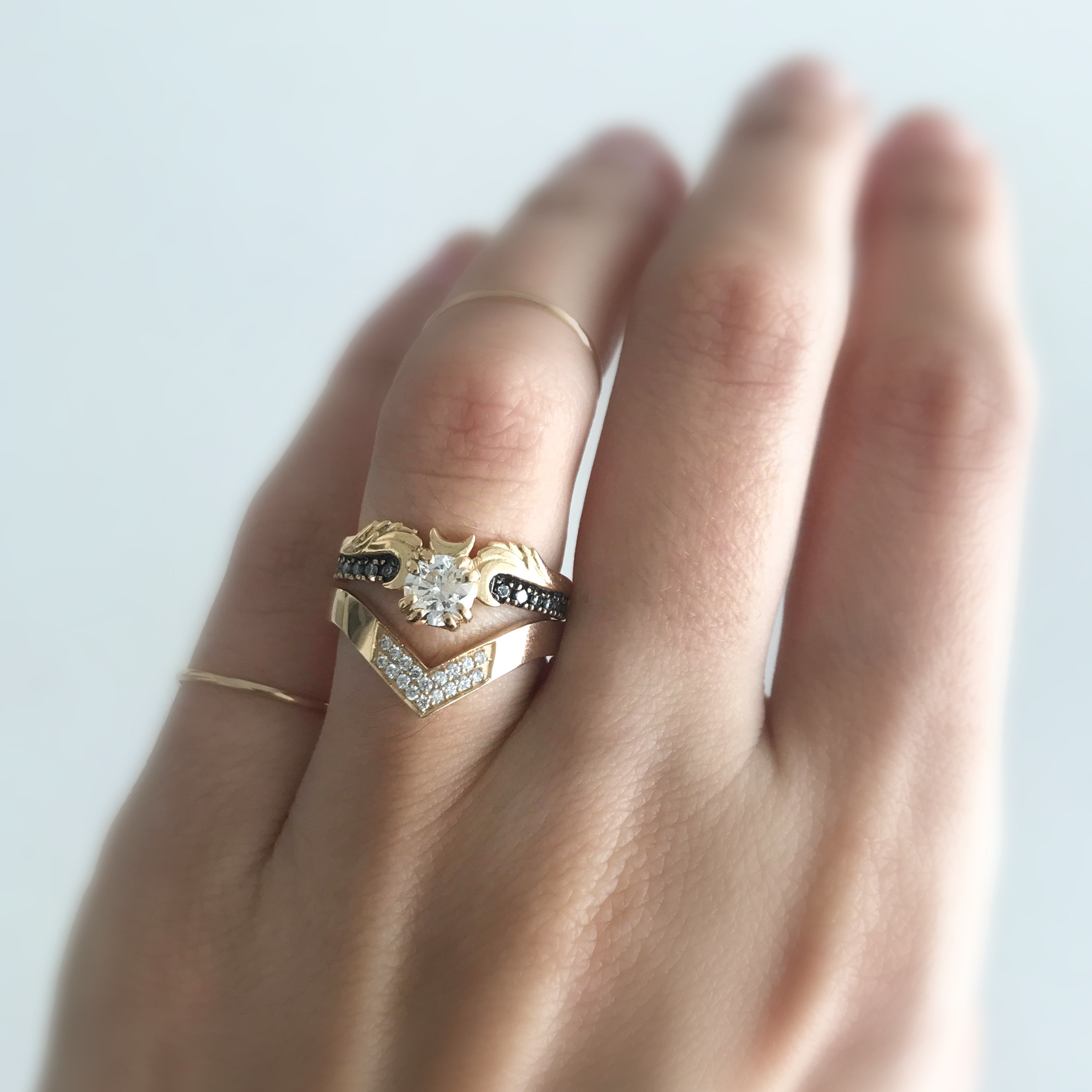 Andromeda Band Diamond Ring – Sermez.com