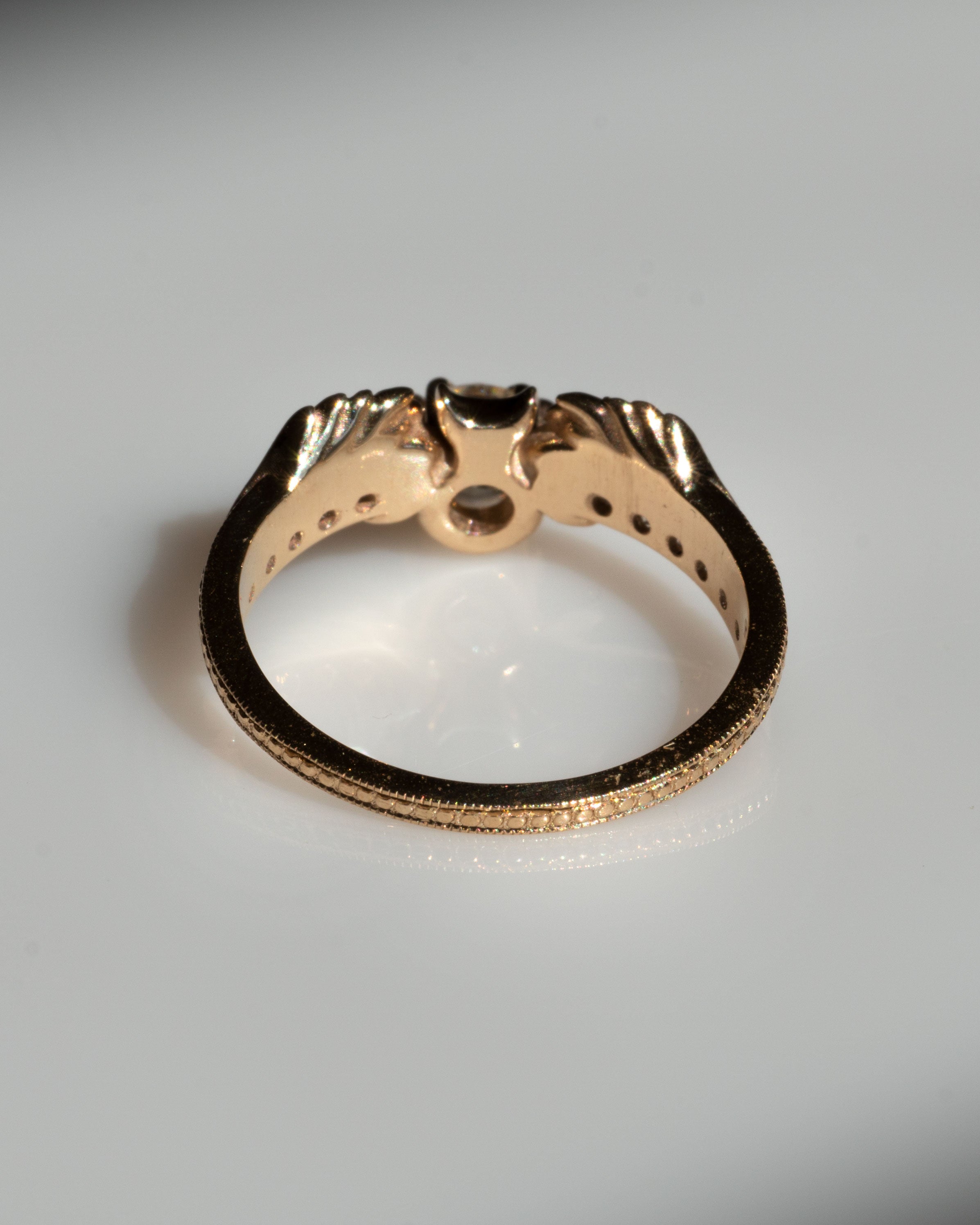 Phantom Guardian Diamond or Moissanite Moon Engagment Ring – Sermez.com