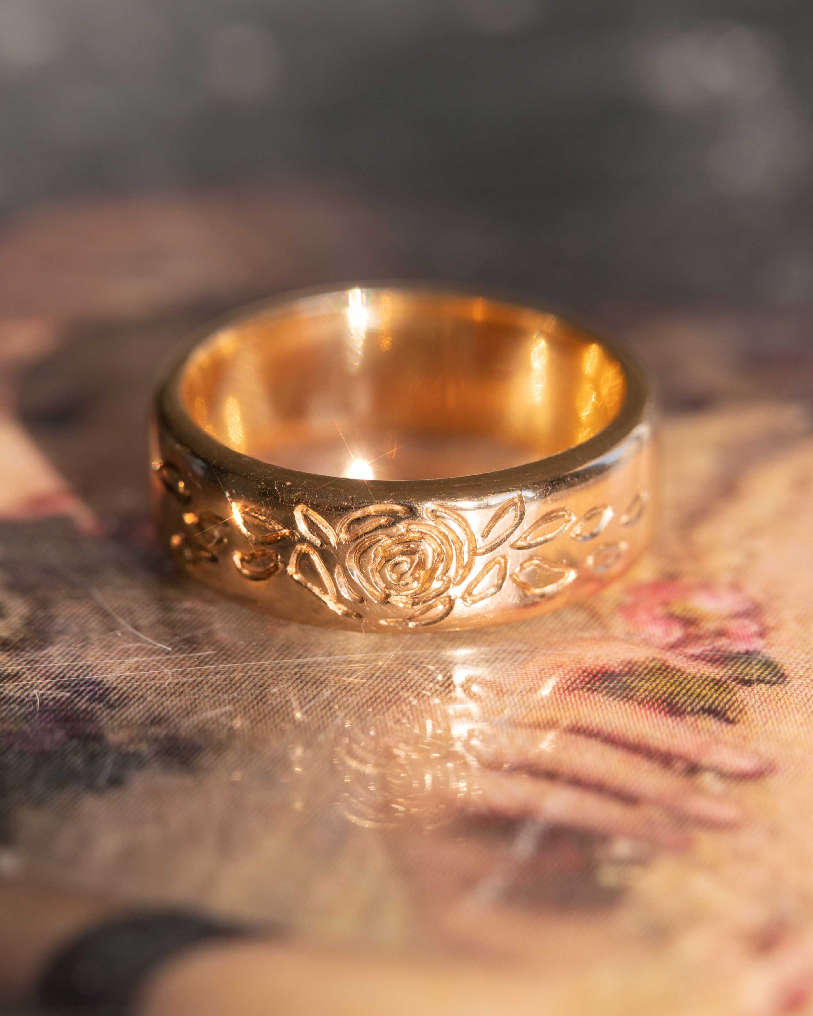 Rose Burst Band Ring – Sermez.com