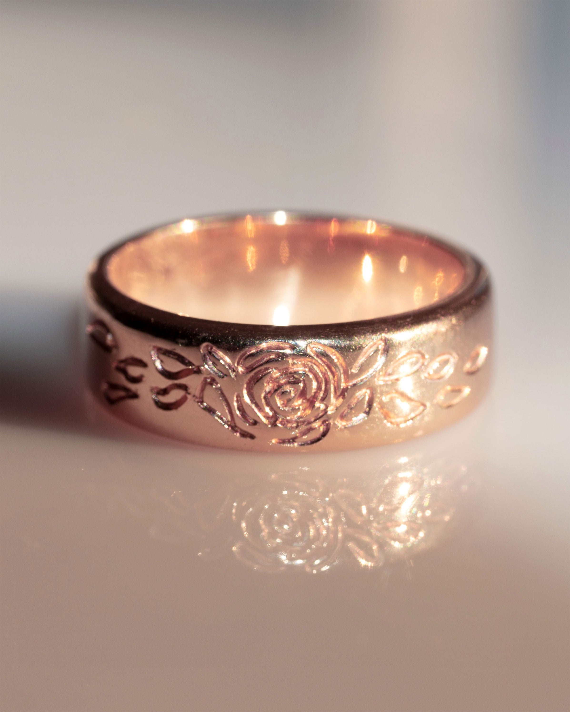 Rose Burst Band Ring – Sermez.com